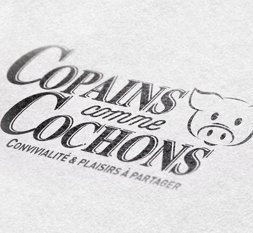 Création Logotype - Copain comme cochon - ZEIO design et illustration