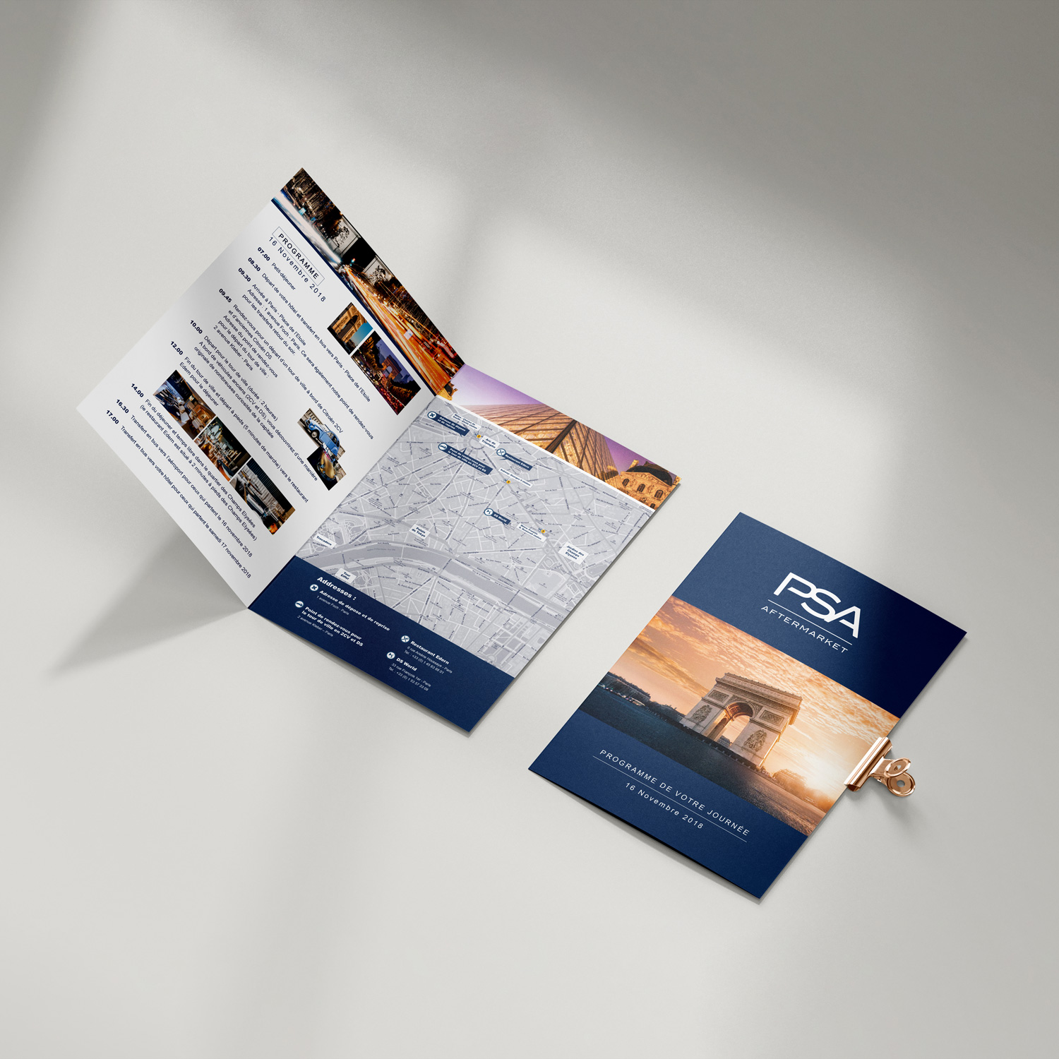 Création plaquette PSA Paris - ZEIO design et illustration
